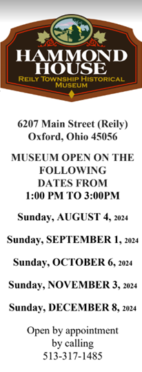 Hammond House Museum – Reily Township Historical Society